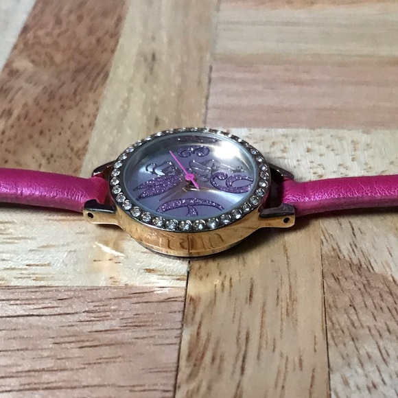 Disney | Accessories | Tinkerbell Pink Sparkly Watch Wthin Band | Poshmark